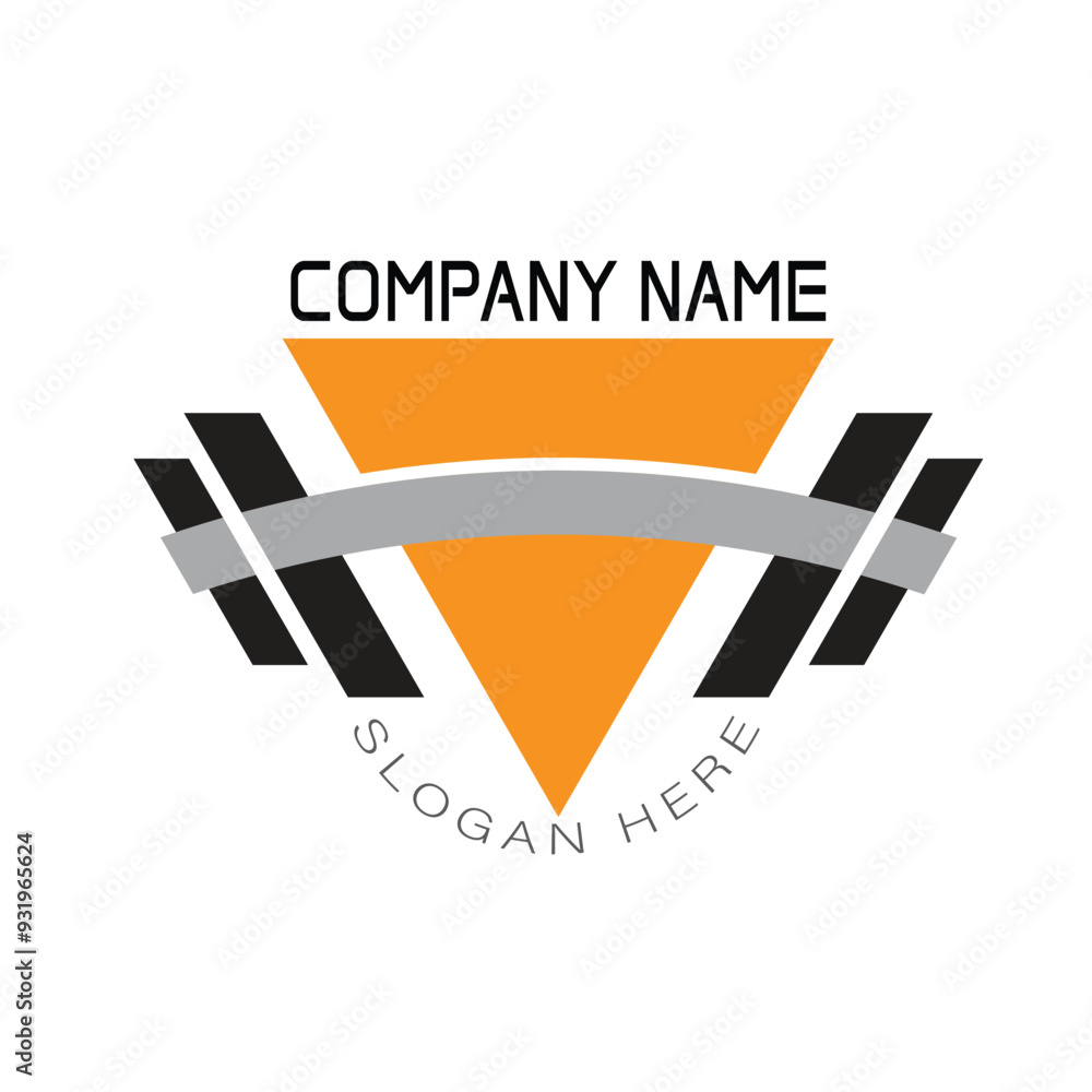 An abstract gym logo blends dynamic shapes and bold lines to represent ...