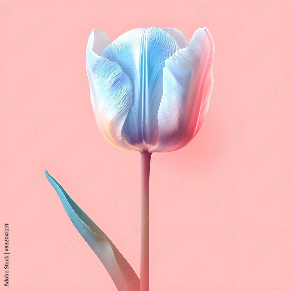 Transgender Tulip: A tulip in the colors of the transgender pride flag ...