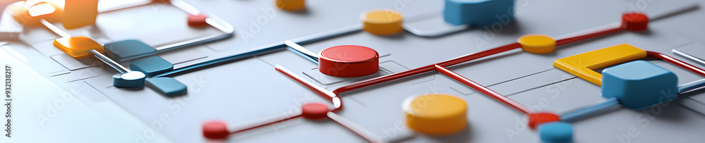 Ilustración de Stock Project Management Visualizing Workflow with 3D ...