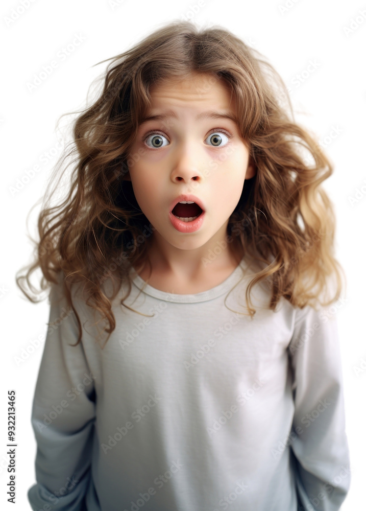 PNG Kid girl surprised portrait child. Stock Photo | Adobe Stock