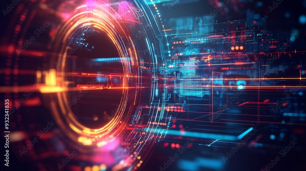 Dynamic design representing the role of digital innovation in education emphasizing elearning ...