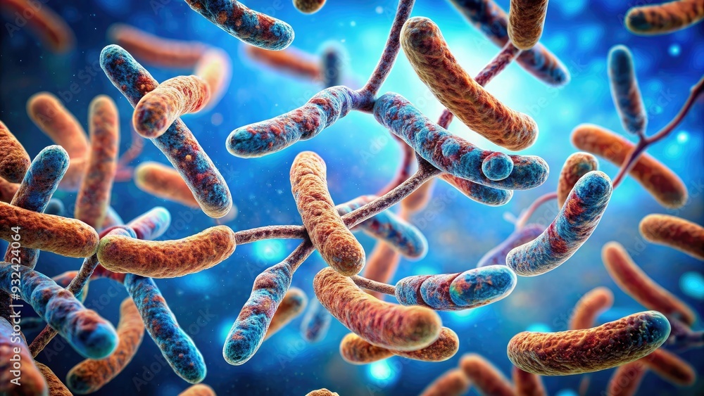 Microscopic image of Bacillus anthracis bacteria, a Gram-positive spore ...