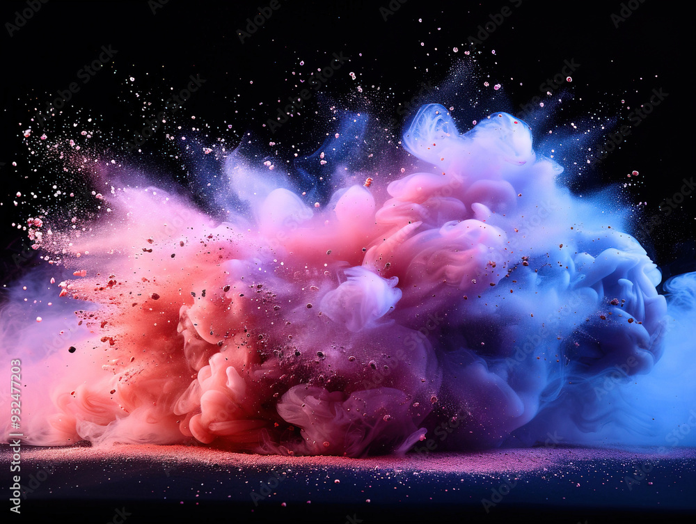 Color powder splash rainbow background paint holi smoke colour abstract ...
