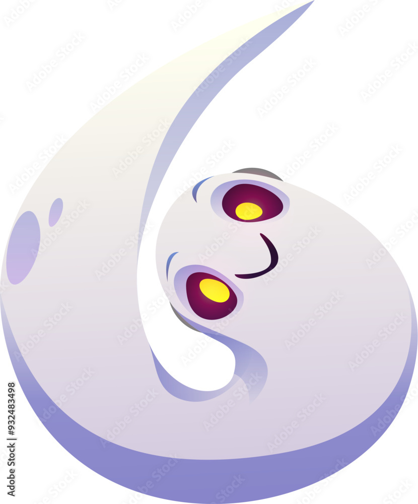 Number six Halloween ghosts font, scary typeface, horror evil type ...