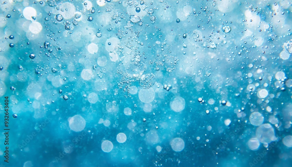 Ethereal Underwater Oxygen Bubbles: Mesmerizing Aqua Blue Macro ...