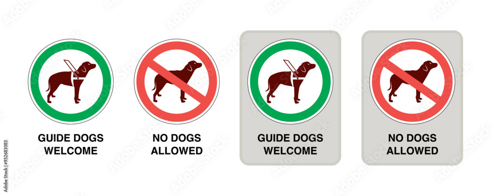 Accessible Signage for Service Animals: Guide Dog Symbols, No Dogs ...