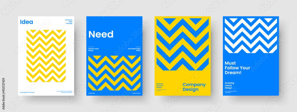 Geometric Brochure Design. Modern Book Cover Layout. Abstract Business ...