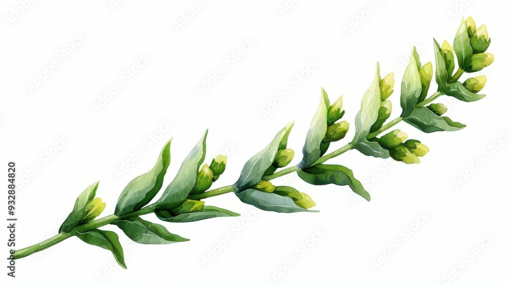 Discover the beauty of the common mullein plant, illustrated in ...