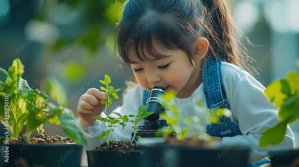 Learning students and children in classroom for microscope teacher and ...