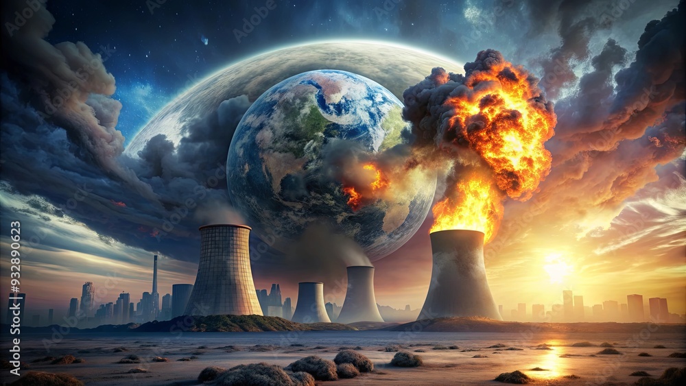 Artistic representation of global nuclear disaster , nuclear ...