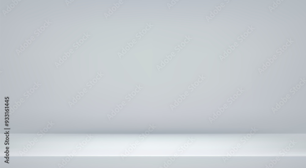 White grey studio room. Limbo light background. Abstract 3d backdrop ...