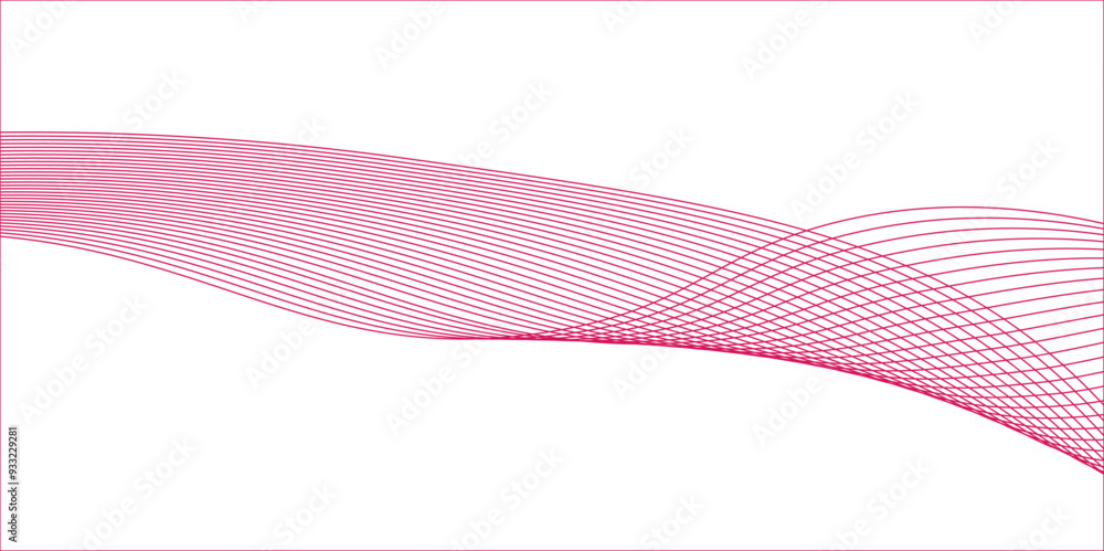 abstract vector red wave lines on white background,Abstract red waves ...