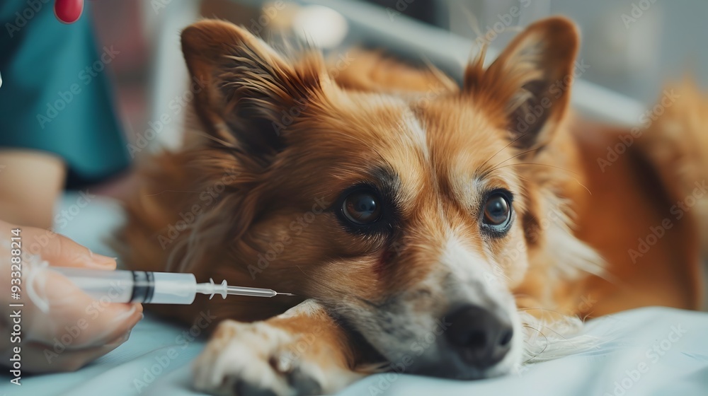 Gentle Veterinary Care for a Beloved Pet Receiving IV Treatment Stock ...