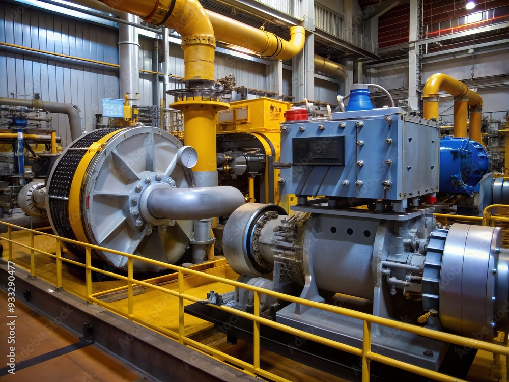 Turbine machinery powering compressor unit in gas and oil processing ...