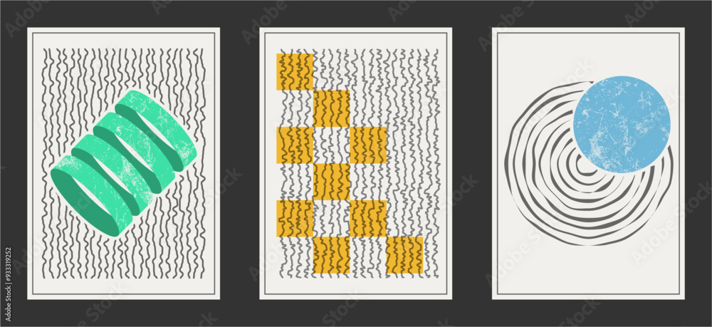 Abstract geometric composition. Poster template, banner, interior ...