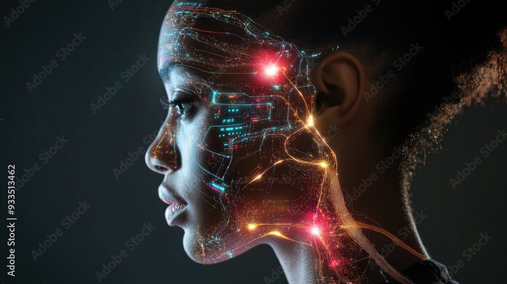 Sensor technology in cyborg enhancements, visualizing the integration ...