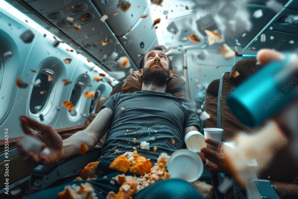 Turbulence shakes cabin creating scene of panic and chaos onboard ...