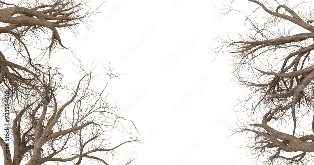 Abstract Tree Roots Border Frame Background Stock Illustration | Adobe ...