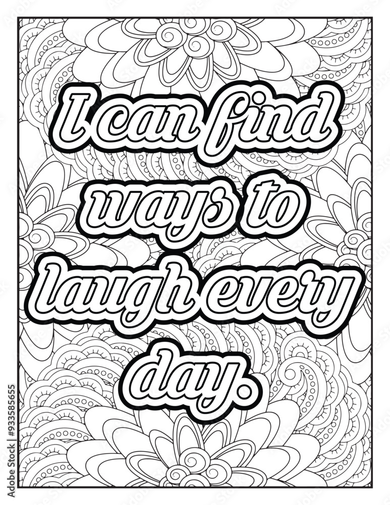 Inspirational quotes coloring page. Affirmative quotes coloring page ...