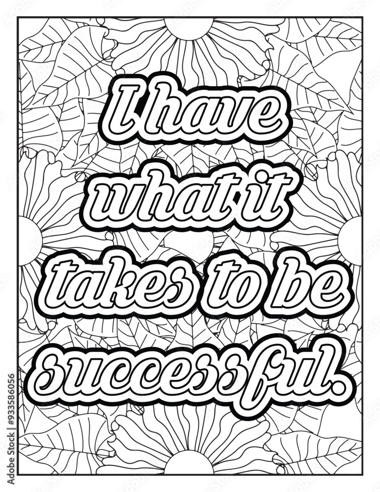 Inspirational quotes coloring page. Affirmative quotes coloring page ...