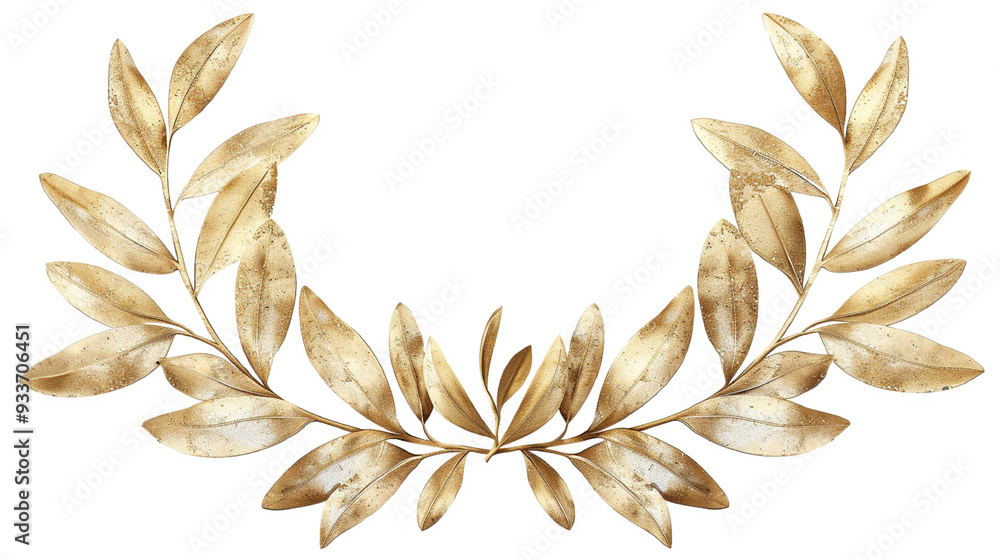 gold laurel wreath Stock Illustration | Adobe Stock