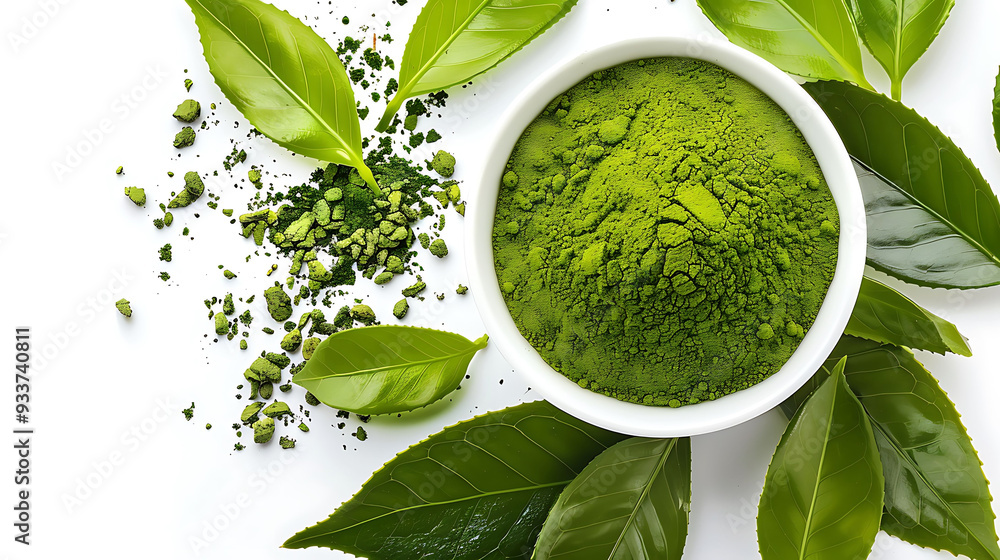 Beverage Matcha Asia Japan vibrant green color Camellia sinensis white ...