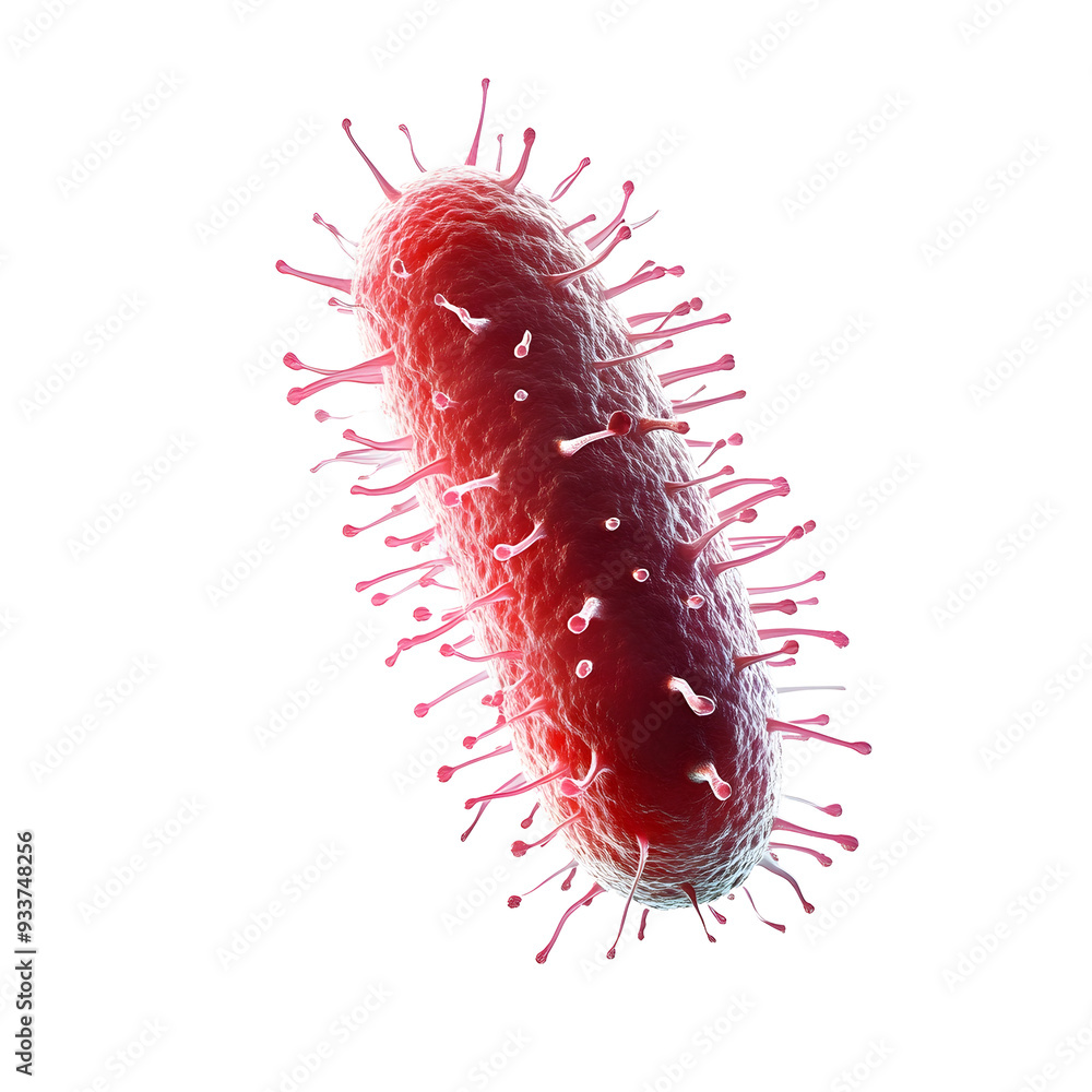 Microscopic Photography of Escherichia Coli Bacteria on Plain White ...