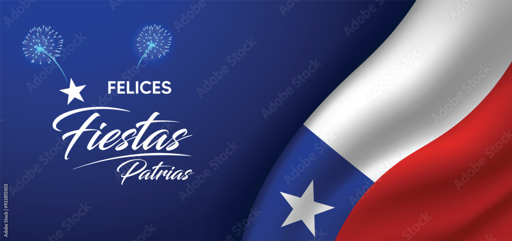 Vector de Stock Chile Independence Day. Happy National Holiday Fiestas ...