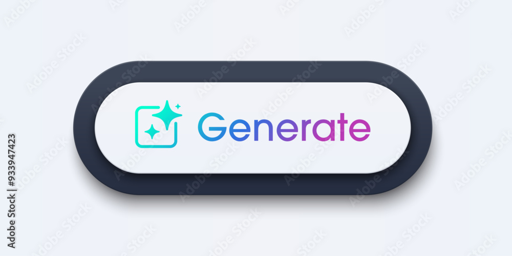 Modern AI generative button. AI is entered by a command prompt to ... Modern AI generative button. AI is entered by a command prompt to ...
