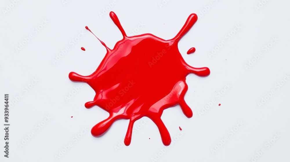 Crimson Chaos, an abstract horror illustration featuring a vivid red ...