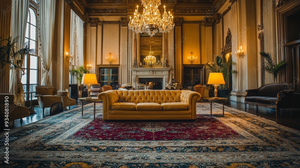 luxury classic mansion drawing room Stock Photo | Adobe Stock