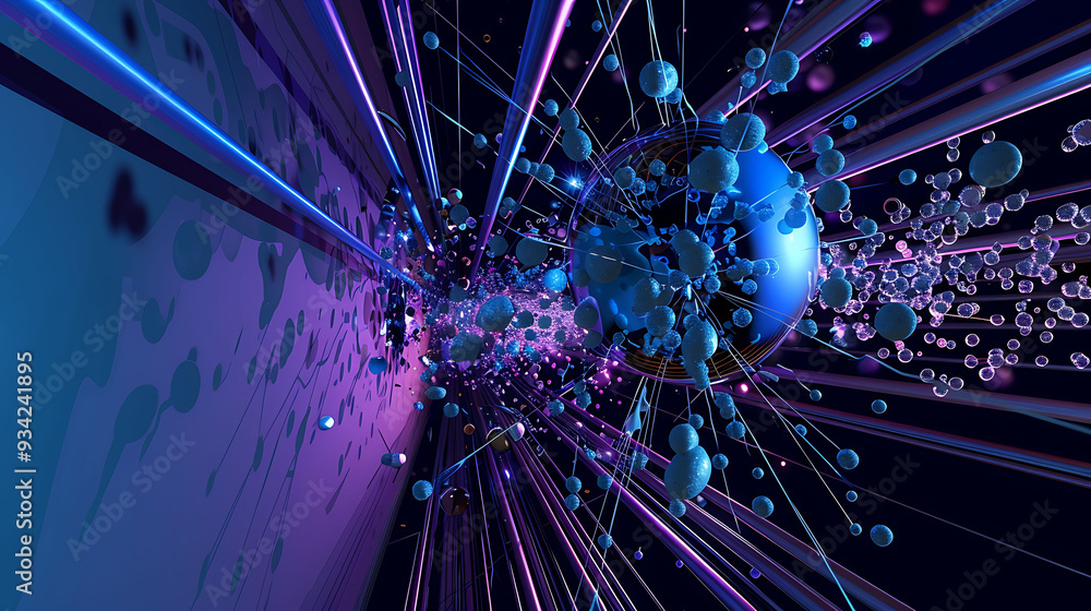 Simulation of particle space interactions with dynamic behavior ...