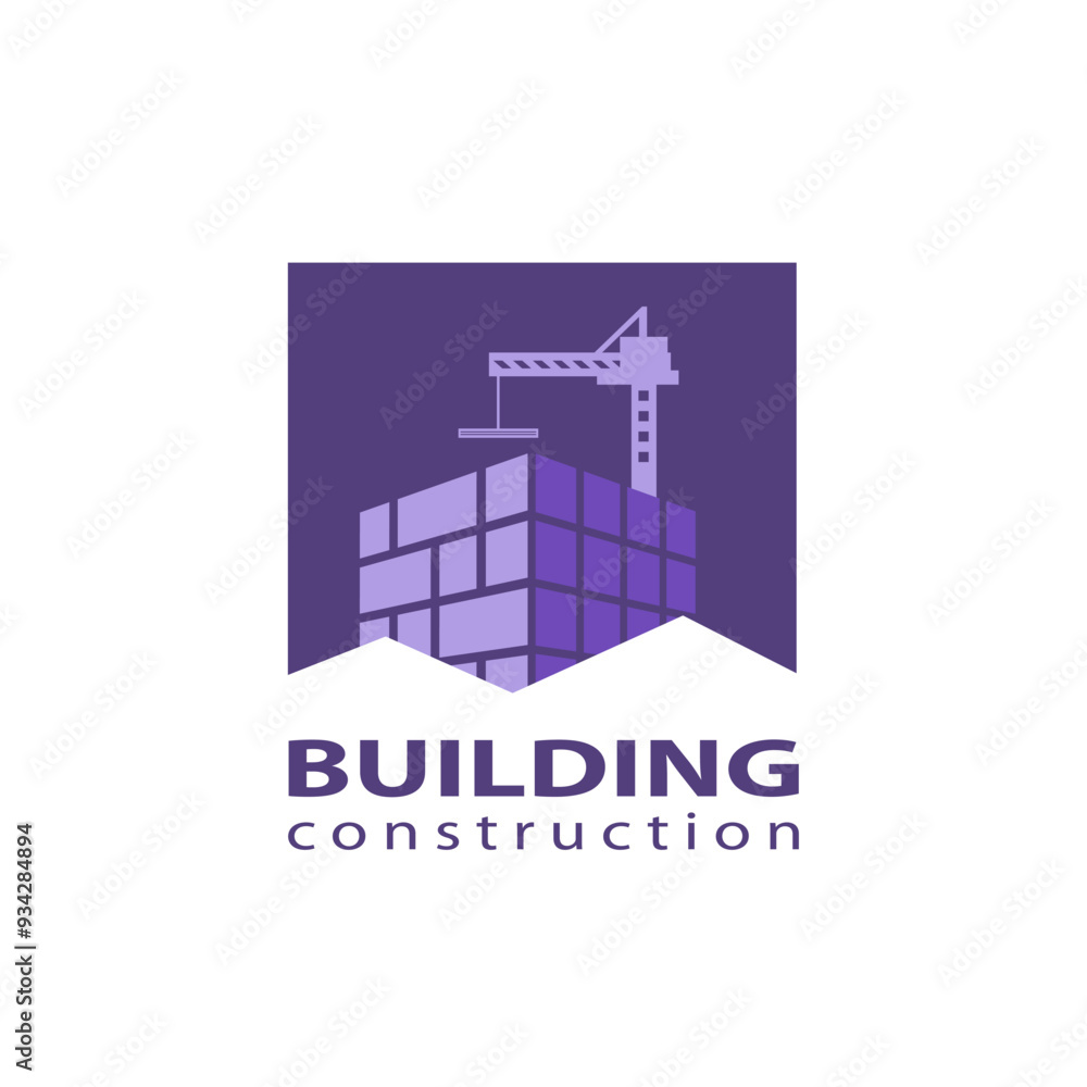 Construction working industry concept. Building construction logo in ...