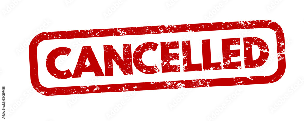 Cancelled rubber stamp - vector illustration Stock Vector | Adobe Stock