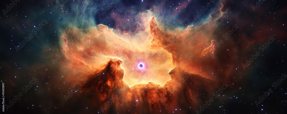 Cosmic dust forming ethereal shapes in the Cat's Eye Nebula, nebula ...