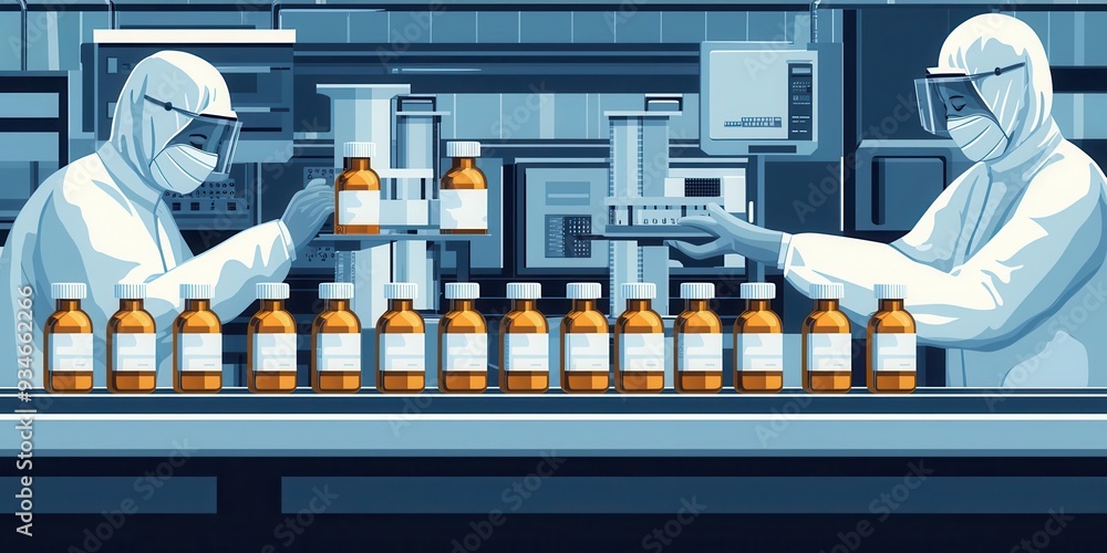 Laboratory-grade sterile conditions on a pharmaceutical clean room ...