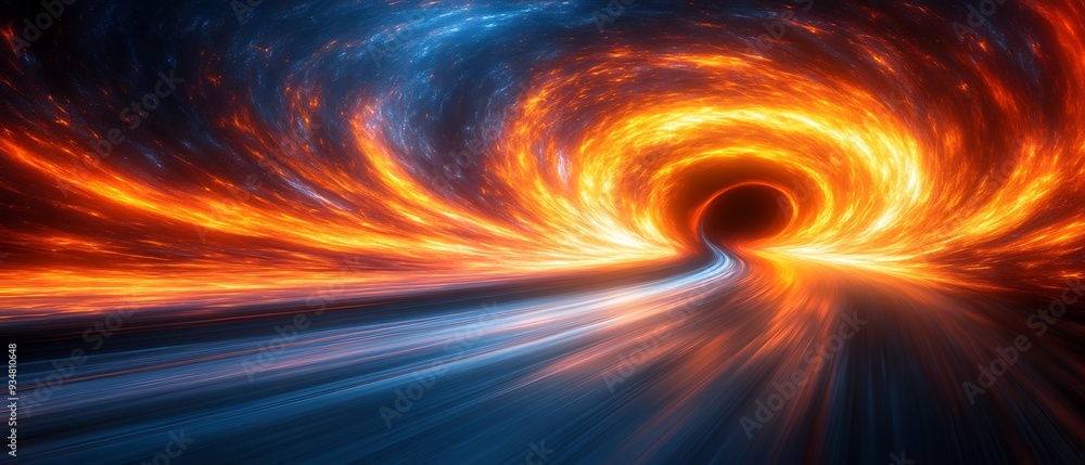 Black hole visualized in a detailed infographic where a 3D wormhole ...