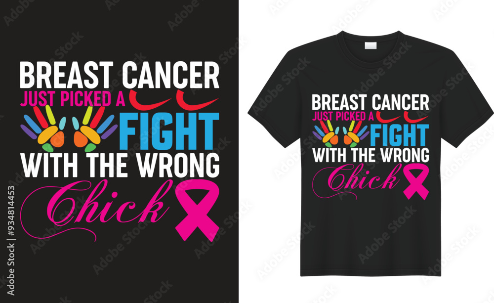 Breast cancer awareness Graphic T-shirt Design. Breast cancer just ...