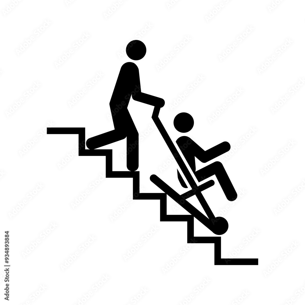 ISO emergency and first aid safety signs_evacuation chair symbol only ...