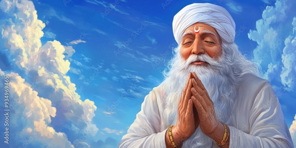 Vibrant Guru Nanak Jayanti Illustration: Celebrating Sikh Culture and ...