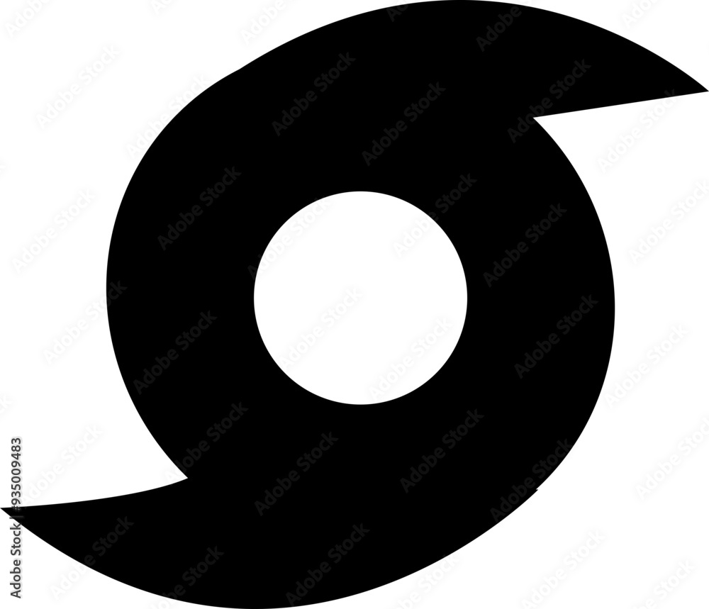 Hurricane symbol, abstract icon, Clip Art Design Shape. Mascot ...