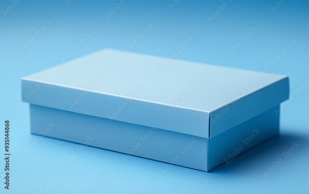 Simple matte sky blue box for singleuse sachets, same size as a sachet ...