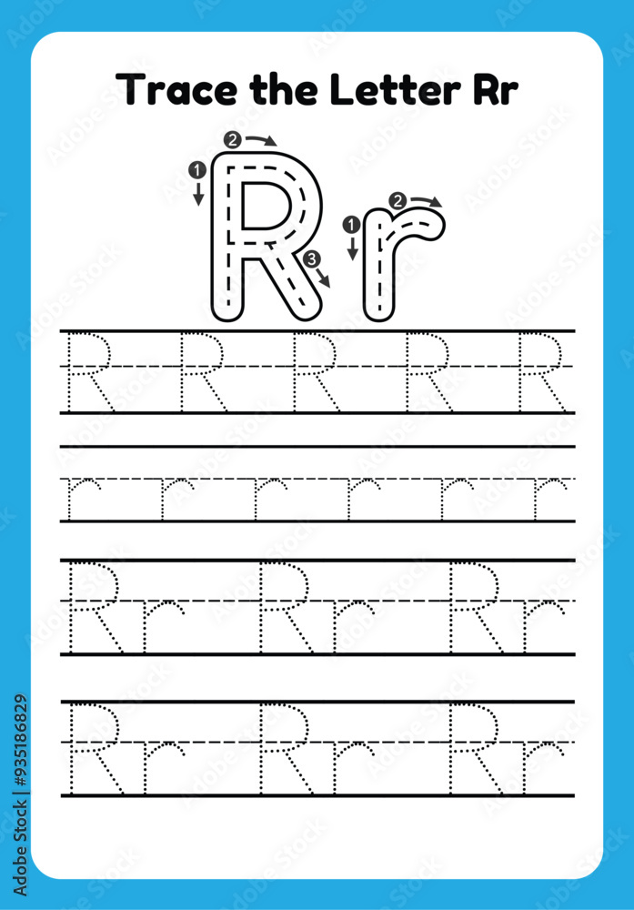 English alphabet tracing practice worksheets, educational letters a-b ...