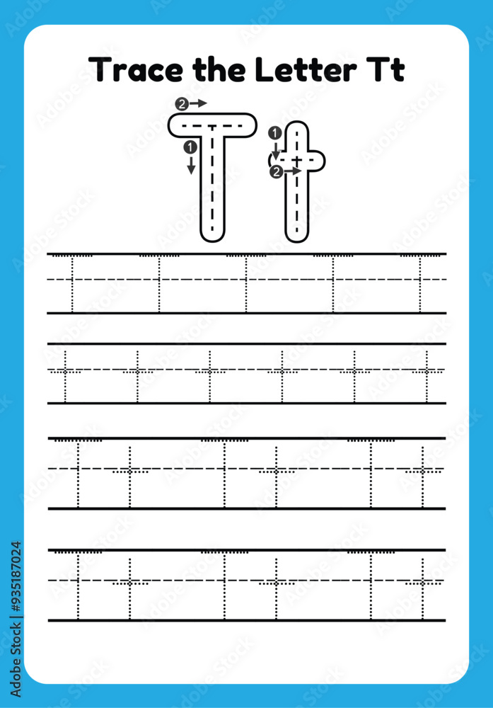 English alphabet tracing practice worksheets, educational letters a-b ...