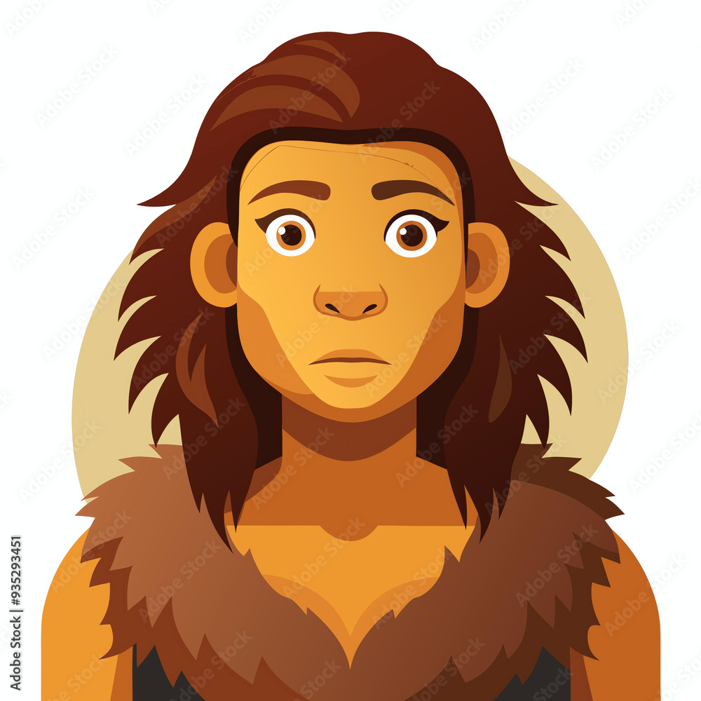 female Homoerectus, Stages of human evolution Stock Illustration ...