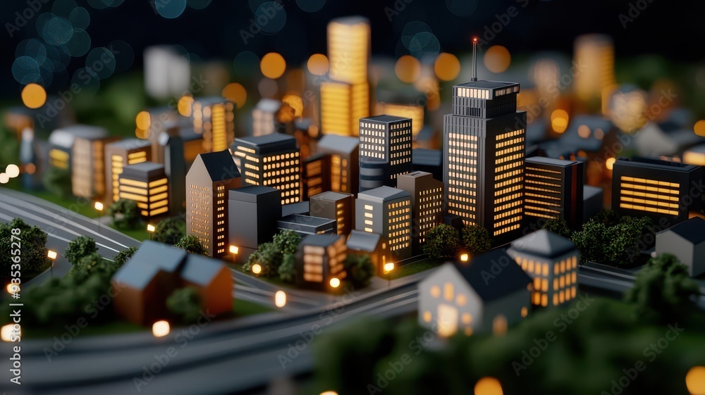 Digital model of a city with realtime economy monitoring systems ...