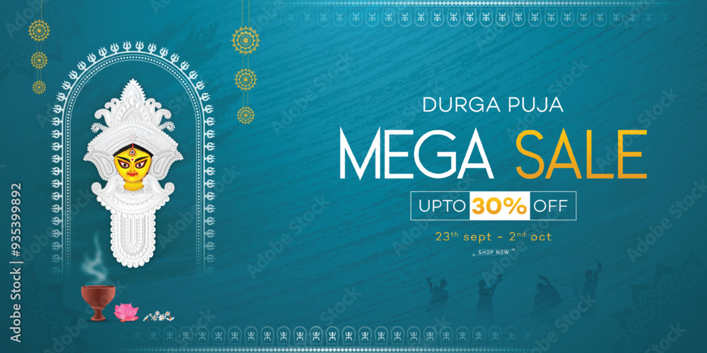 Durga Puja Sale, Celebrate Durga Puja Festival Offer, with. Durga Puja ...