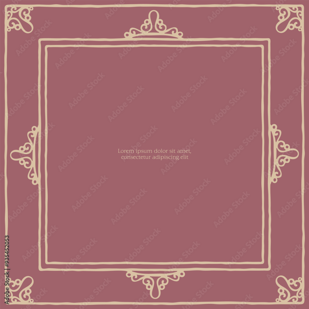 Series of vintage princess frame background layout template story book ...