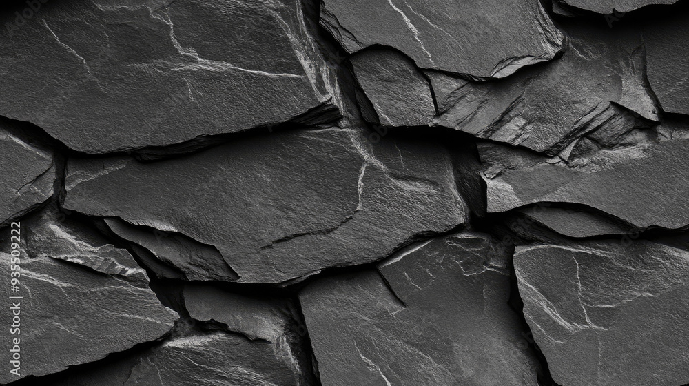 Seamless Black Slate Stone Background Texture for Architectural Designs ...