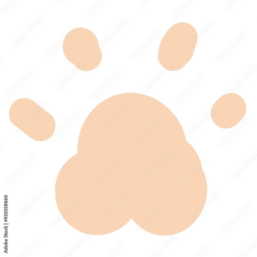 Dog paw png sticker, transparent background Stock Illustration | Adobe ...
